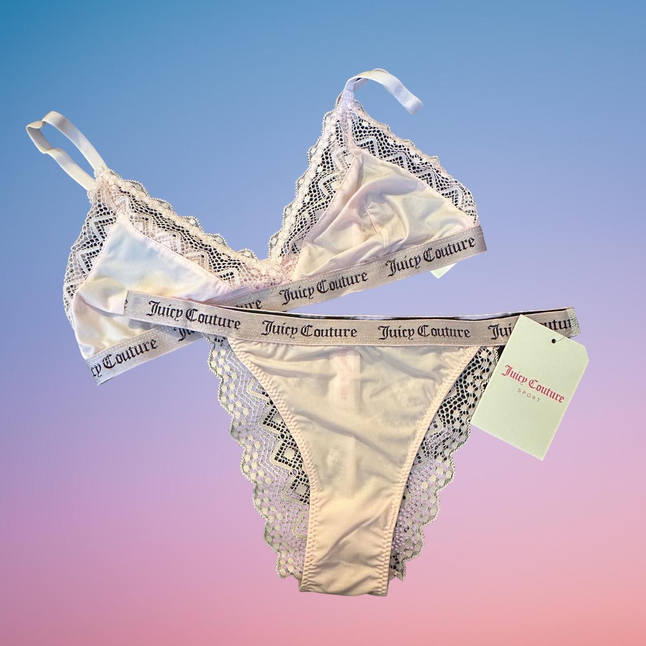 🌸 Juicy Couture lace trim bra and thong set 🌸 -... - Depop