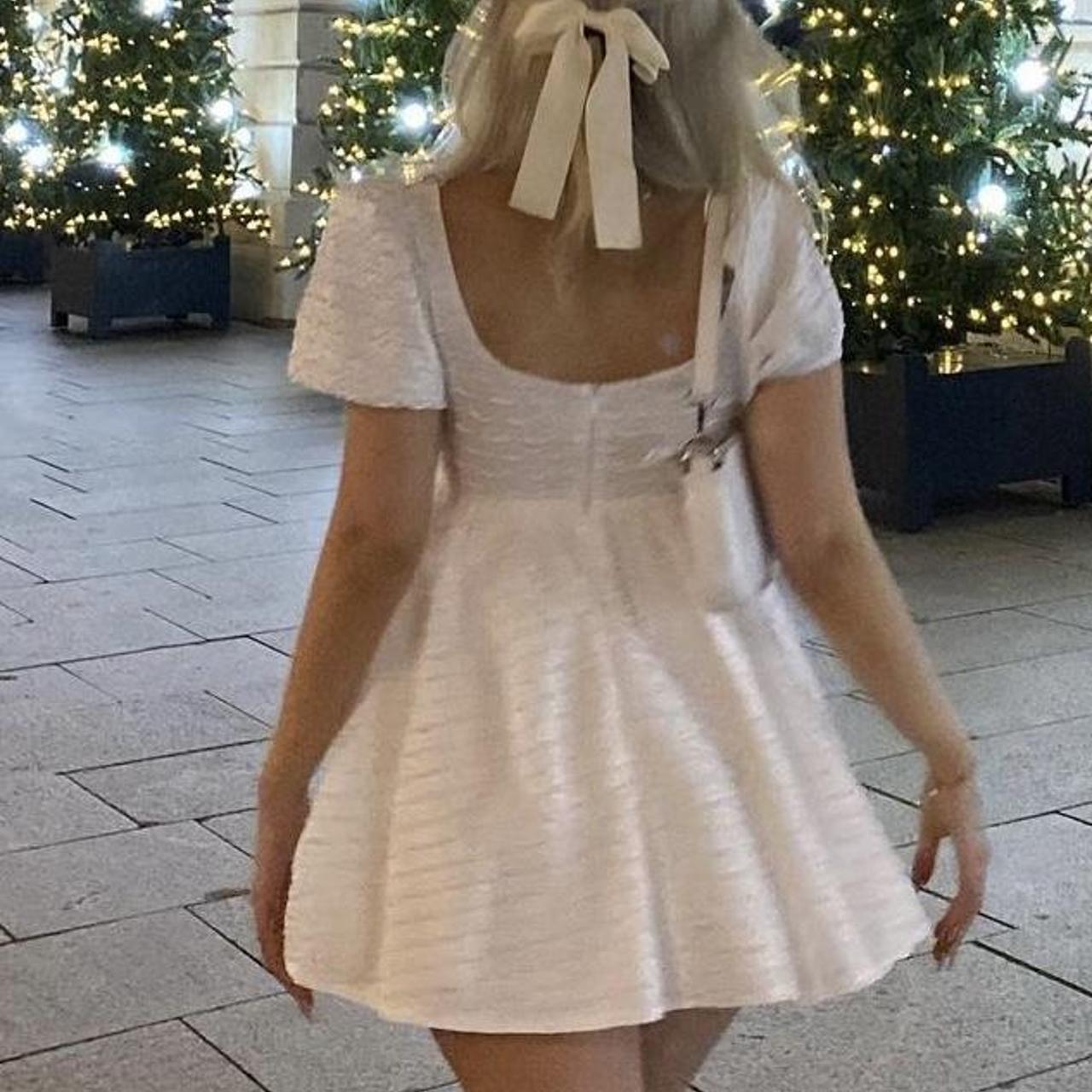 New look X Anne Marie white diamanté skater/babydoll... - Depop