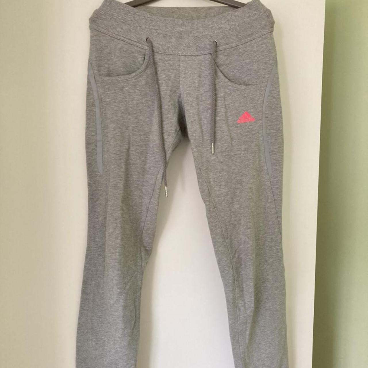 Adidas Low-rise Grey track pants/leggings Size as... - Depop