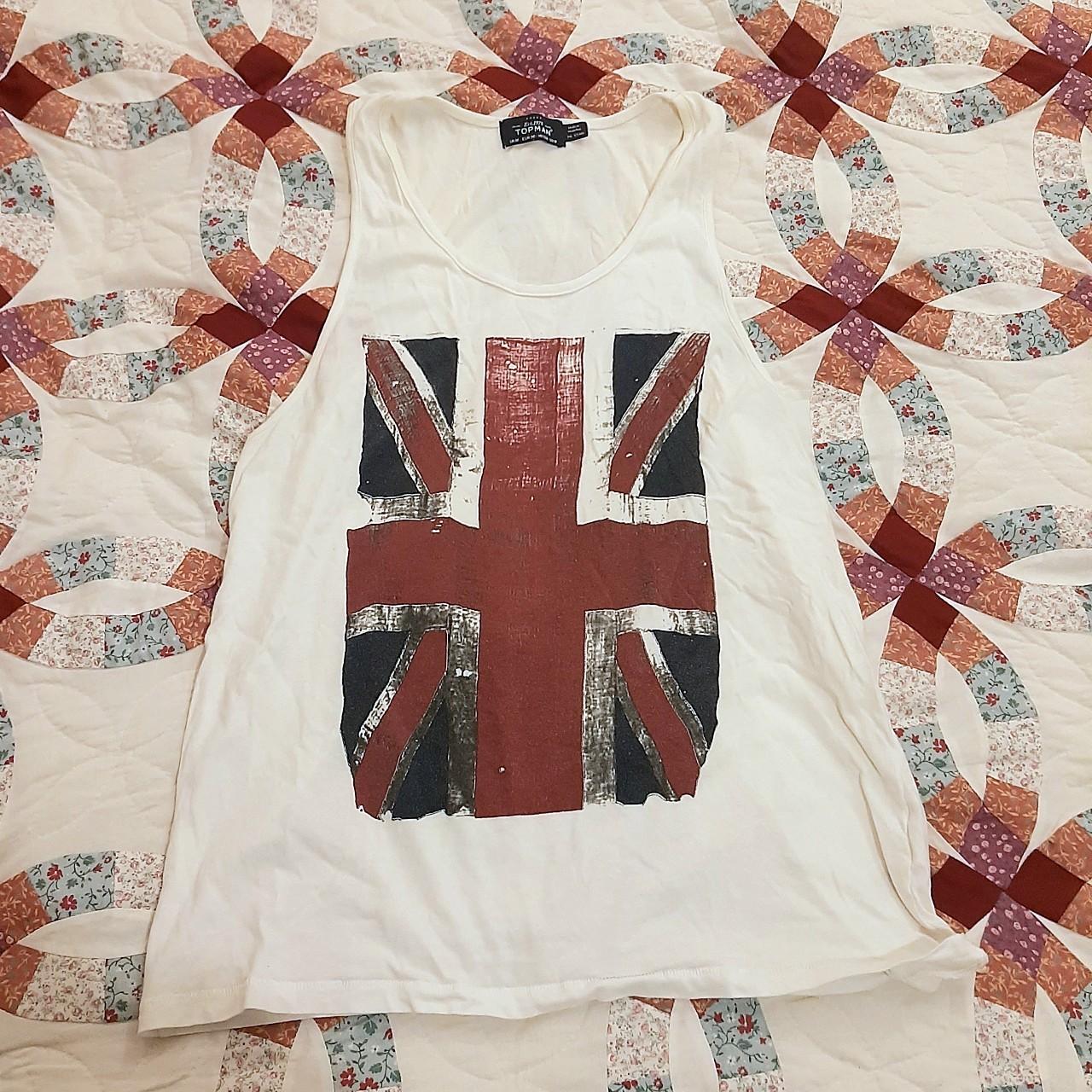 🇬🇧 TOPMAN TANK TOP 🇬🇧 Super soft retro union flag... - Depop