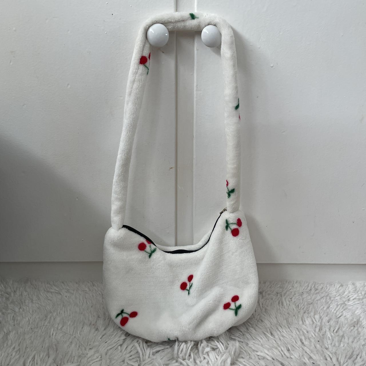 fluffy cherry shoulder bag, sooo adorable 🍒 - Depop