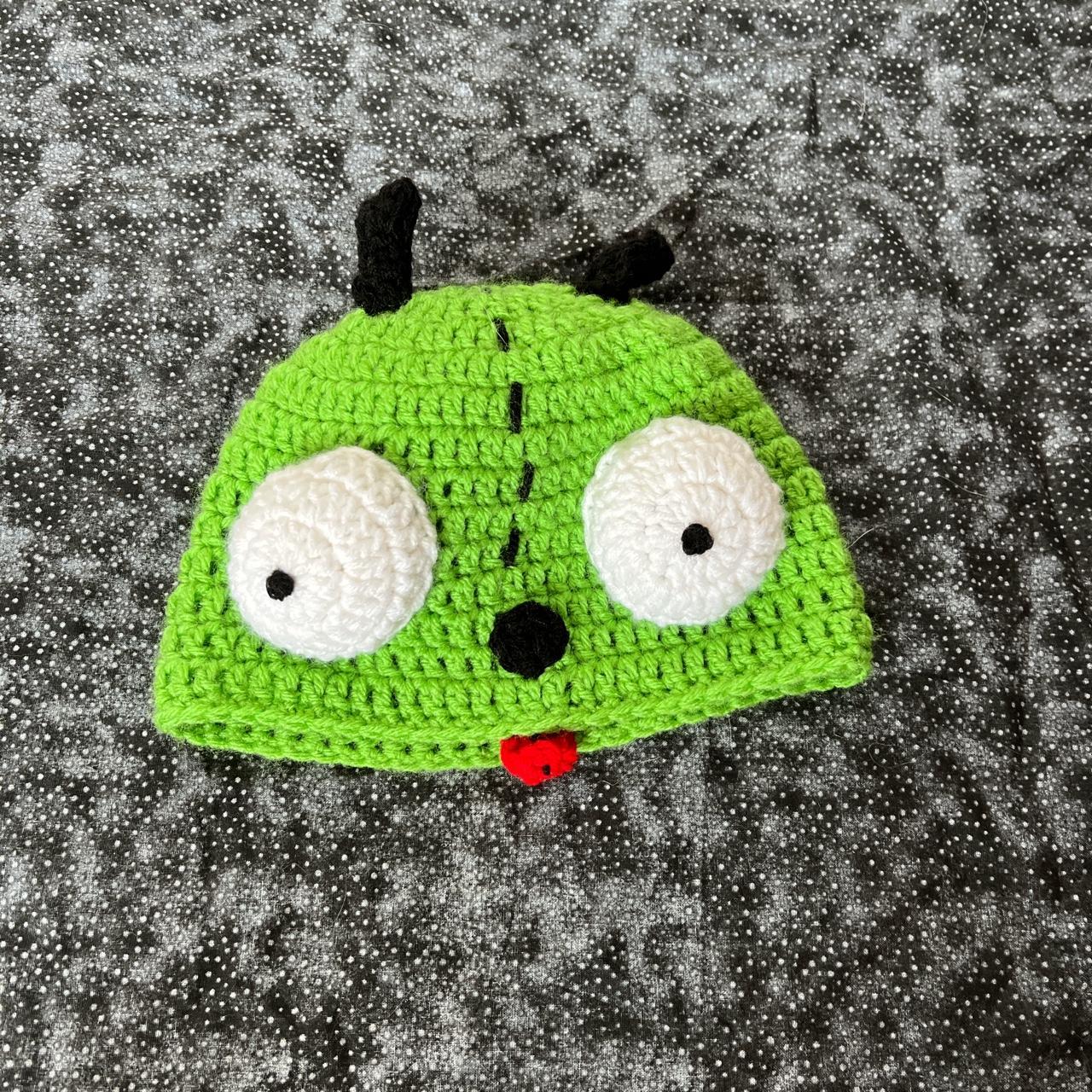 Invader Zim Croche Handmade Gir Robot beanie hat!... - Depop