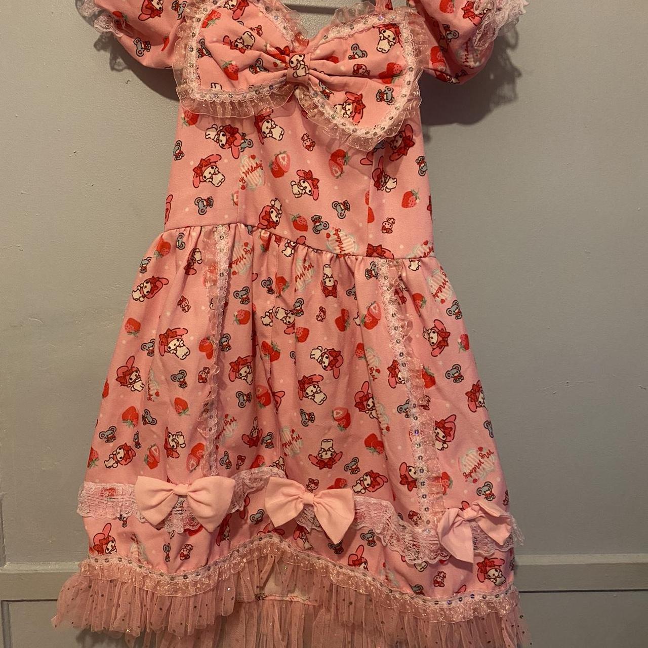 Pink My Melody Kawaii Sanrio dress Bust: 34” Waist:... - Depop