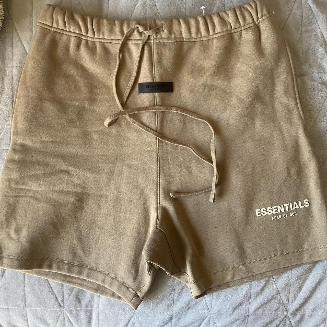 Essentials Men's Tan and Brown Shorts | Depop