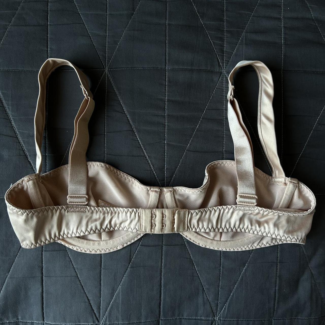 skims satin bra - cream color - like new never... - Depop