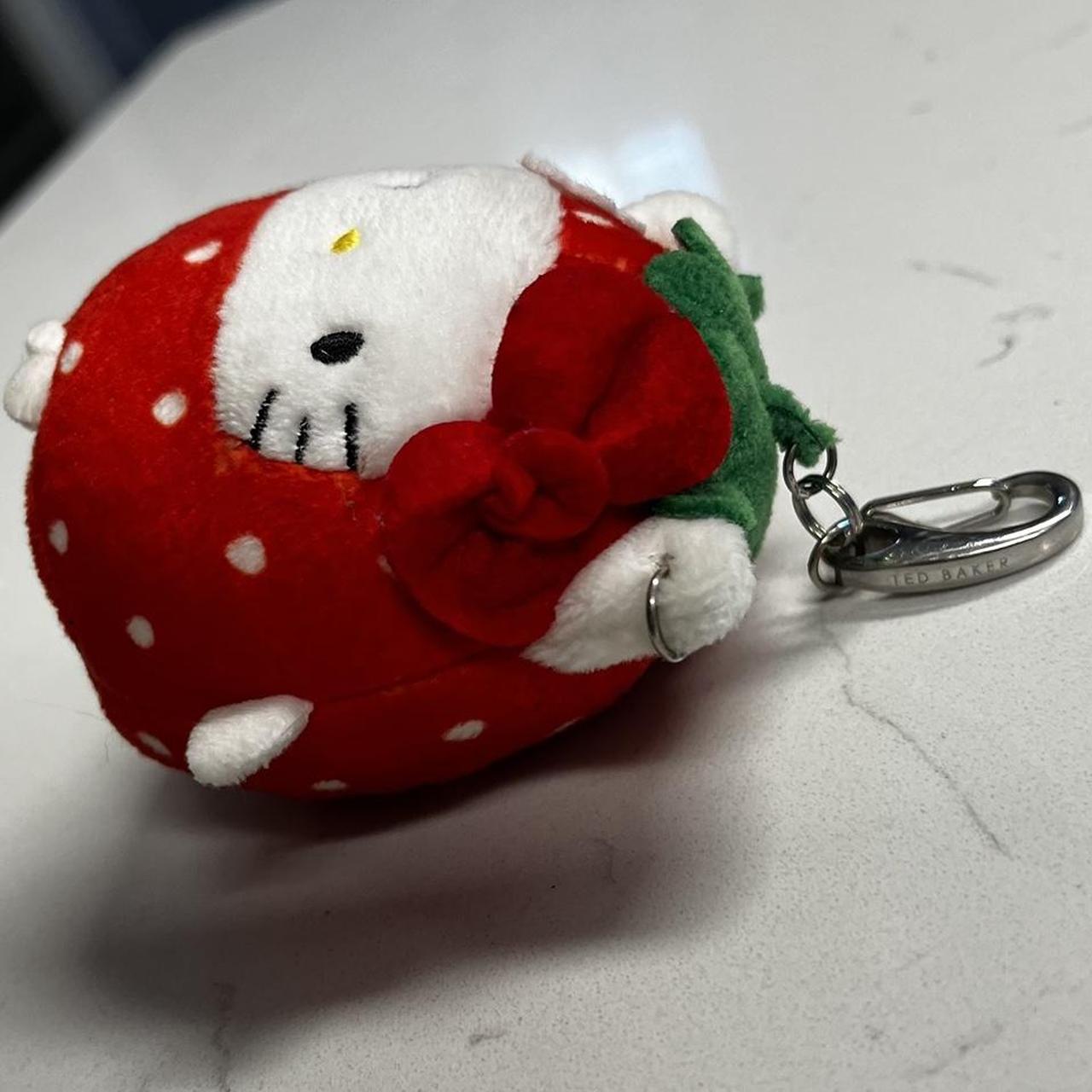 Strawberry Hello Kitty plush Keychain. Customized... - Depop
