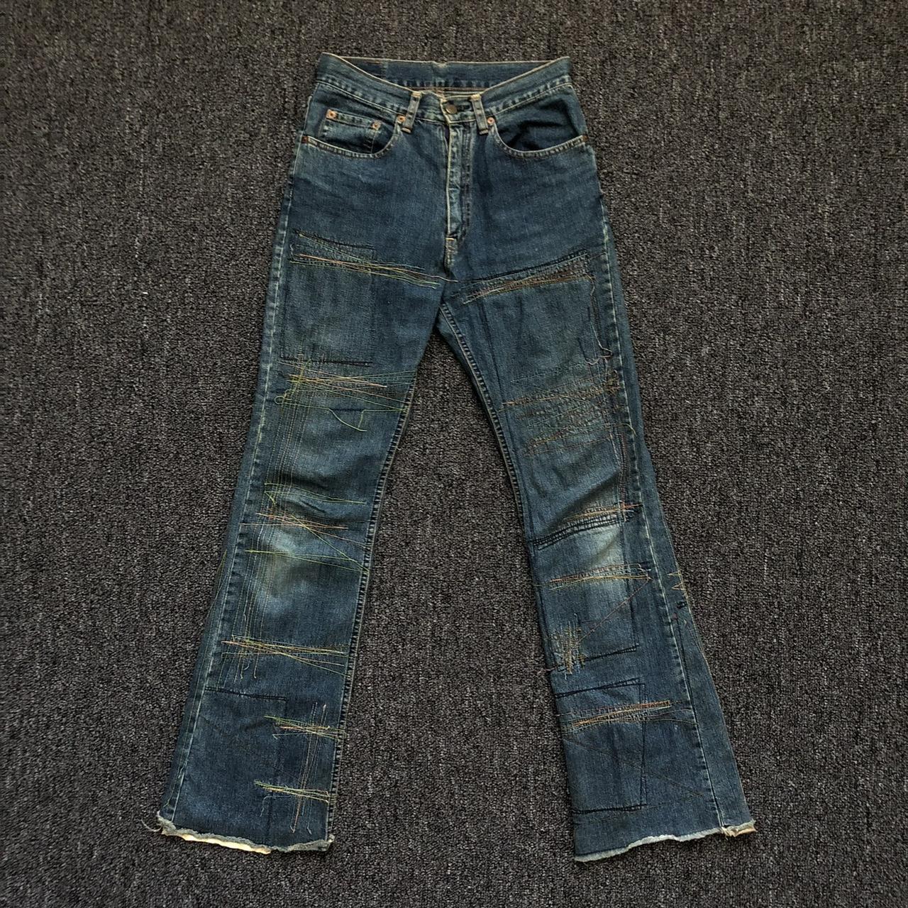 Hysteric Glamour Kinky Jeans with Embroidery Details... - Depop