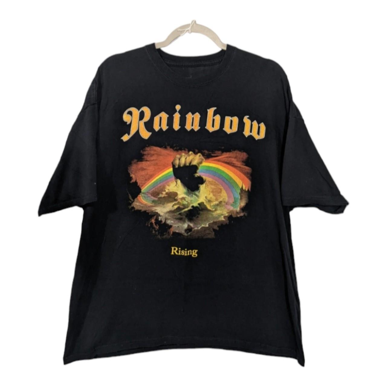 Description: Mid 2000s Rainbow Rising t-shirt, metal... - Depop