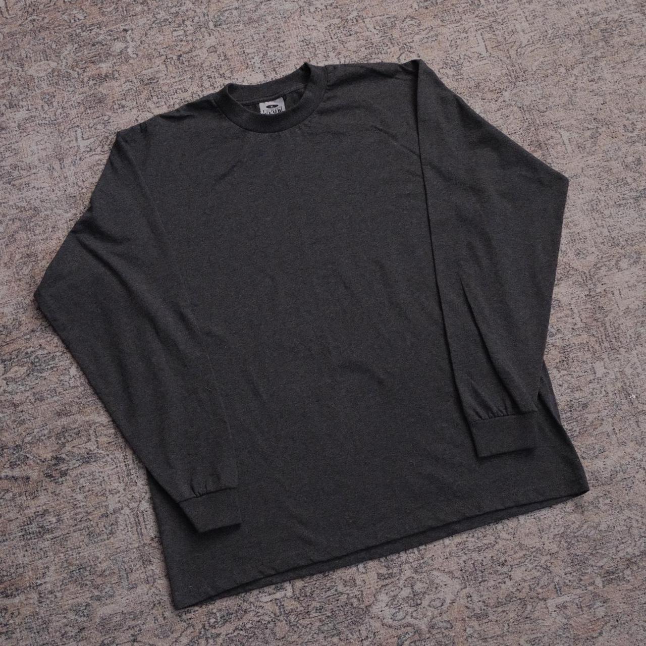 Pro Club Heavyweight Dark Grey Long Sleeve Shirt ⚫️... | Depop
