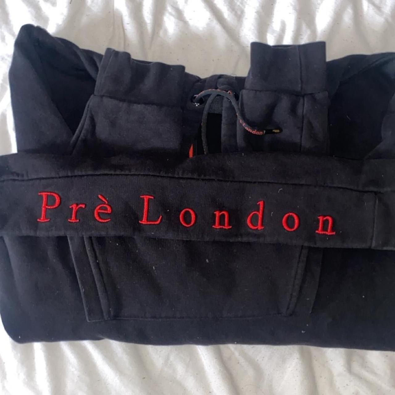 Men’s Prè London hoodie in black and red Size UK... - Depop