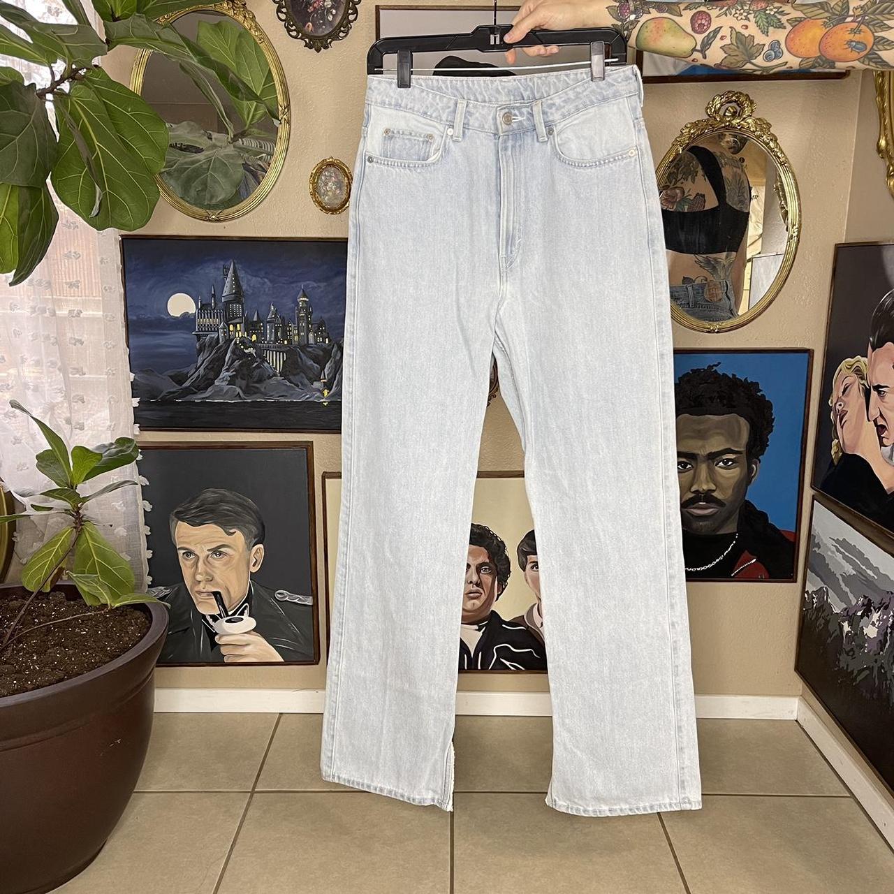 Weekday/ jeans • light wash denim • high rise... - Depop