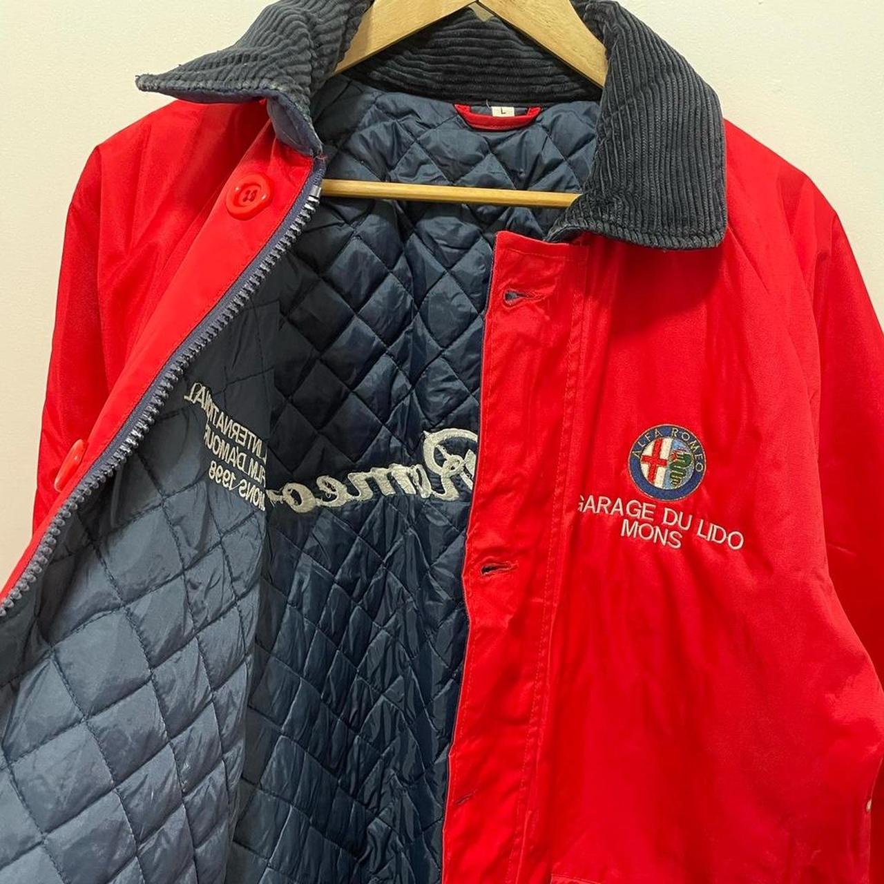 Embroidered Alfa Romeo Garage Jacket Beautiful ruby... - Depop