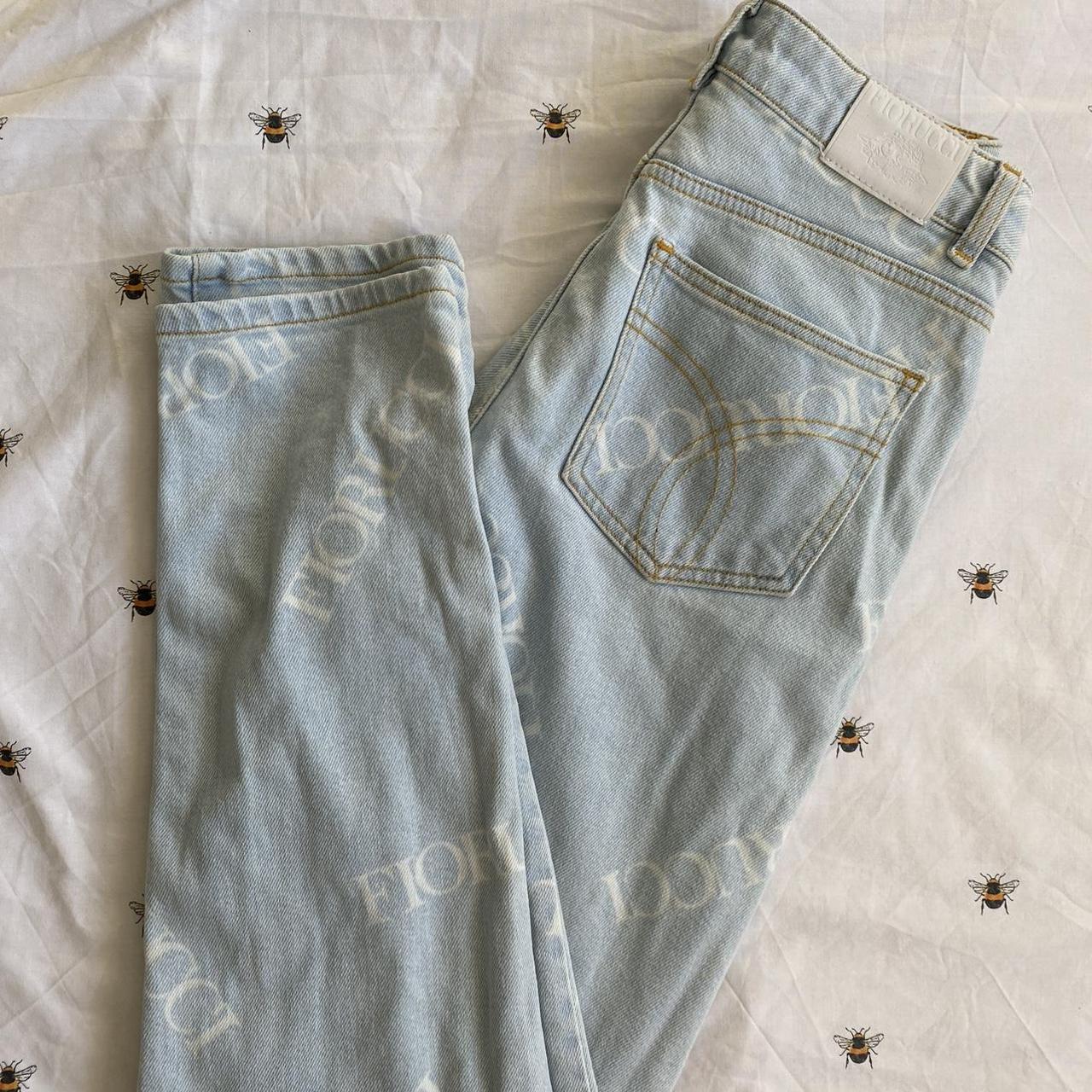 FIORUCCI denim jeans with logo printed W29 Size... - Depop