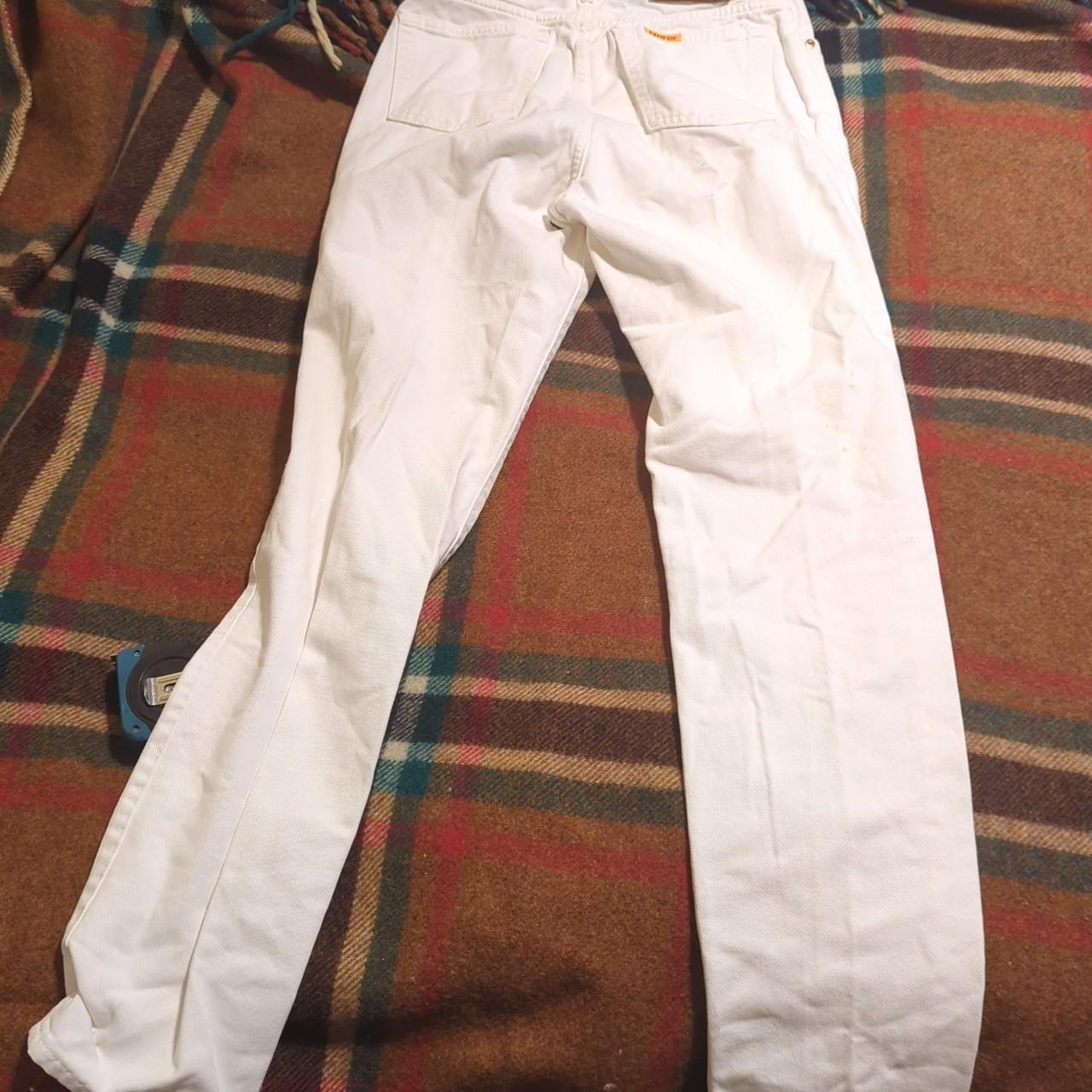 Edwin International Vintage White Jeans Newton Slim... - Depop