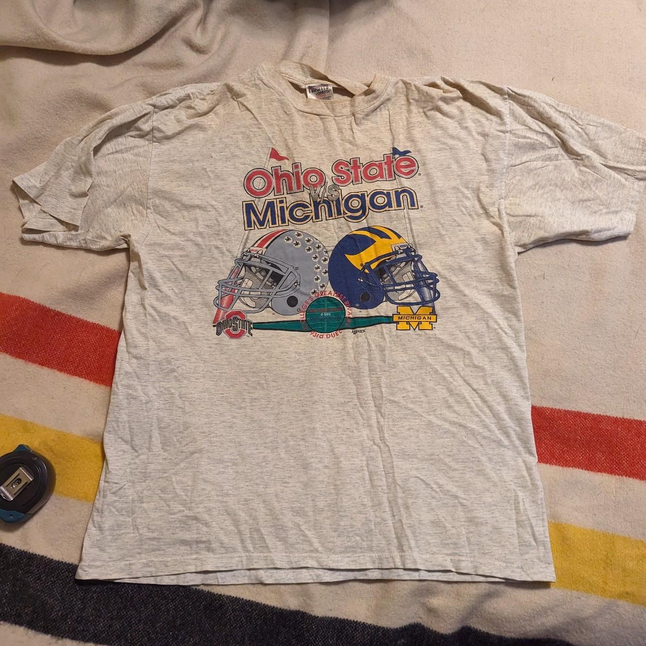 Vintage T-Shirt Ohio State Michigan College Football... - Depop