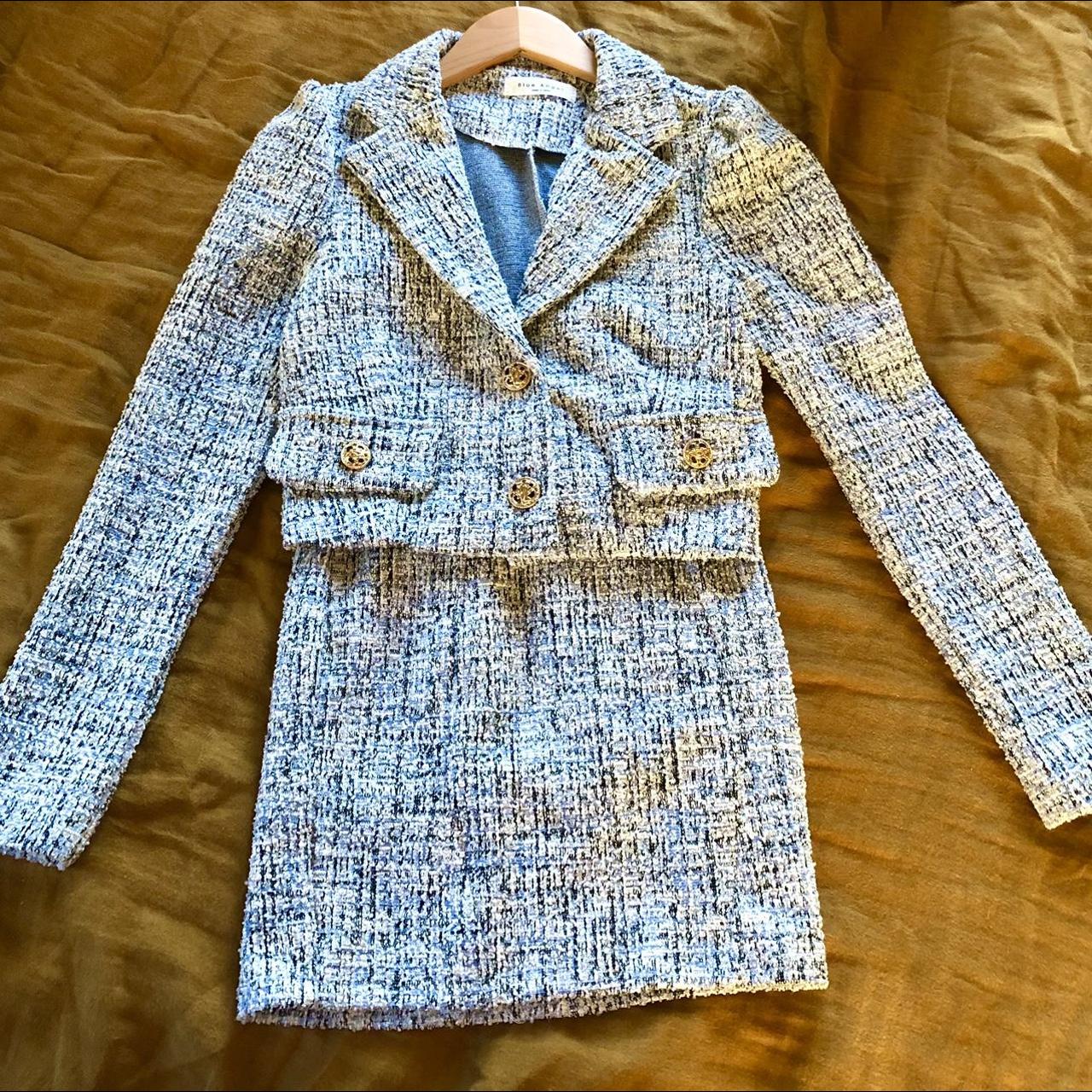 Classy and cute tweed high waisted miniskirt set... - Depop