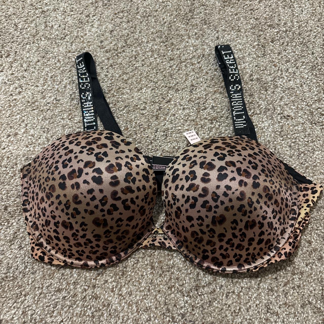 Leopard print Victoria's Secret push-up bra brand... | Depop