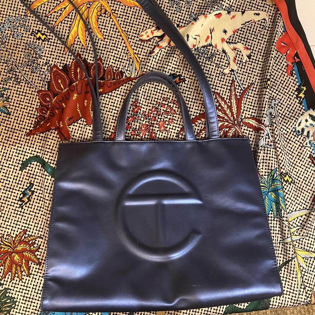 💙Medium metallic blue Telfar shopping bag, great... - Depop