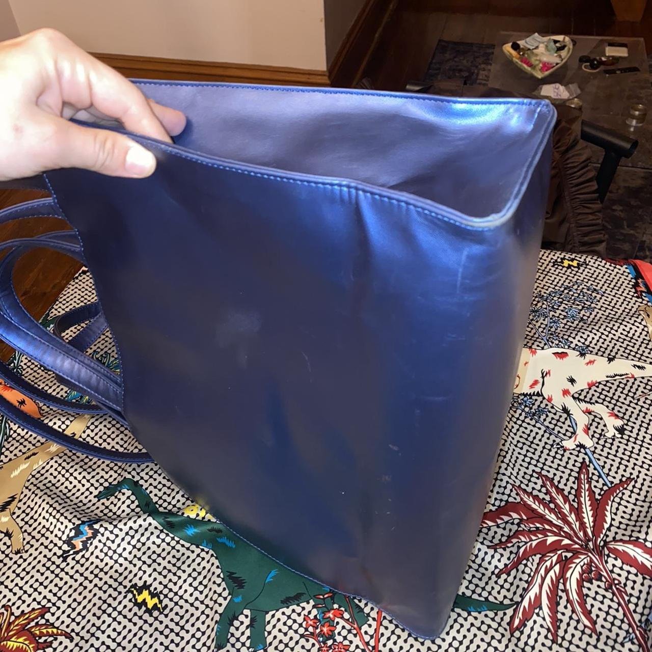 💙Medium metallic blue Telfar shopping bag, great... - Depop