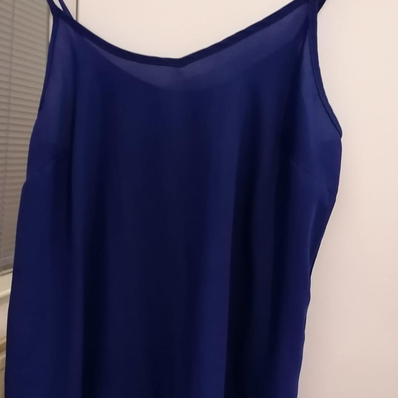 Primark Women's White and Blue Top | Depop