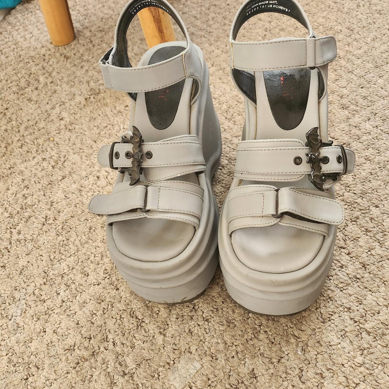 Demonia Women's Grey Sandals | Depop