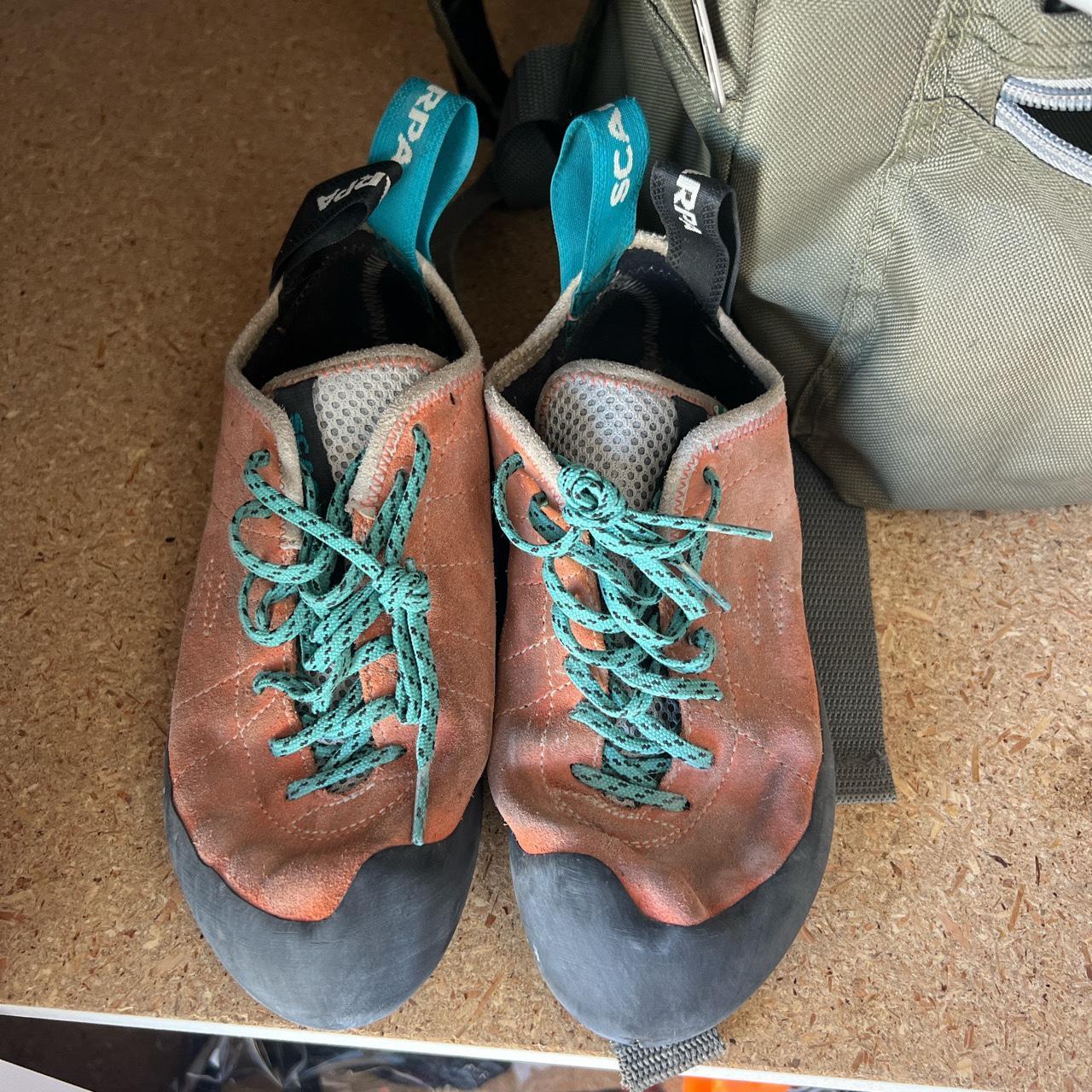 Scarpa lace up beginner climbing shoes! They have... - Depop