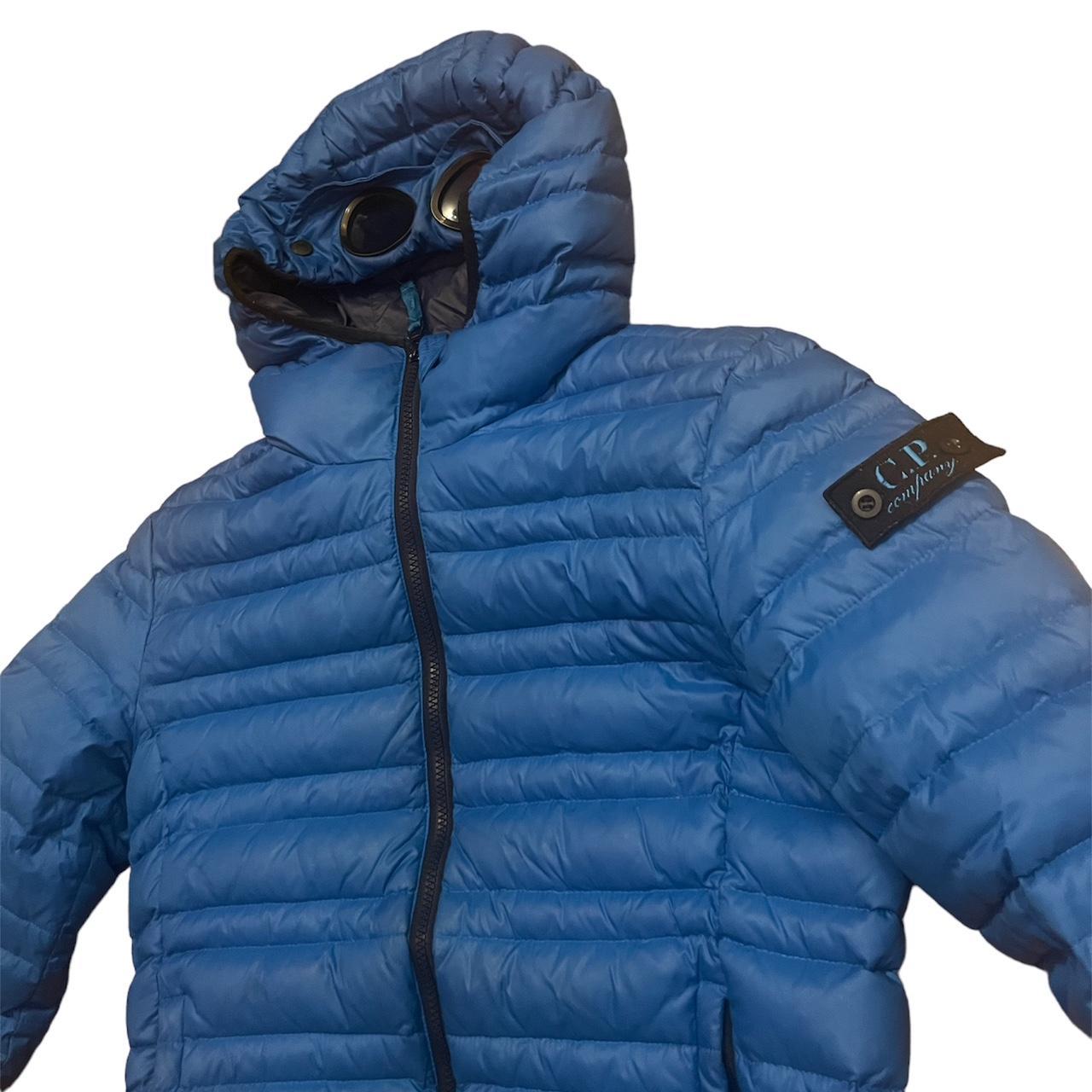 CP Company Men's Blue and Black Coat | Depop