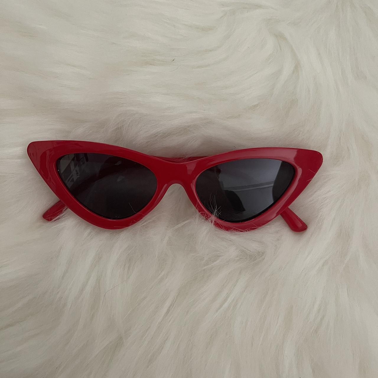 adorable red cat eye sunnies!😍😍 ️ super trendy and... - Depop