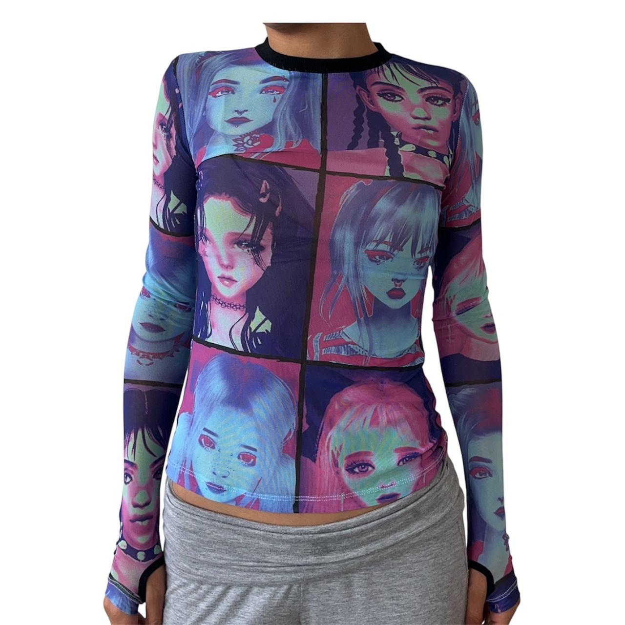 Dollskill’s Current Mood Colorful Mesh Transparent... | Depop