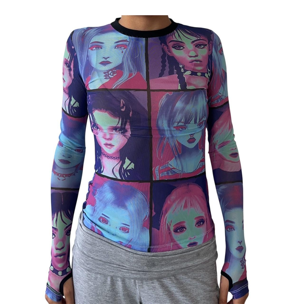 Dollskill’s Current Mood Colorful Mesh Transparent... | Depop