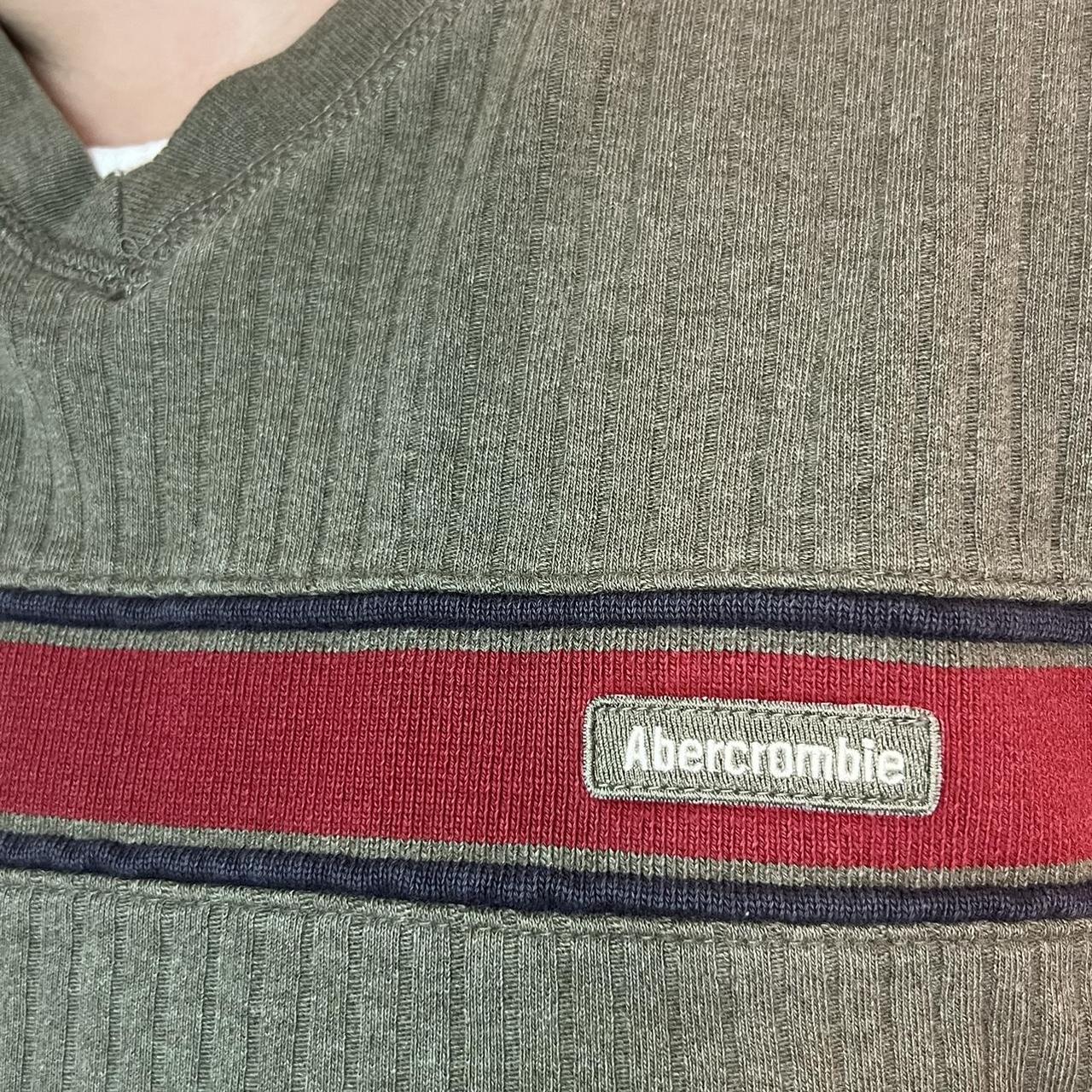 Abercrombie & Fitch Men's Green and Red Jumper | Depop Abercrombie & Fitch Men's Green and Red Jumper | Depop