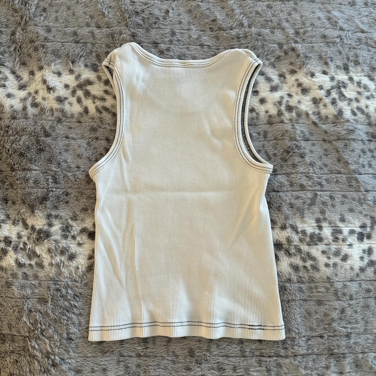 Brandi Melville, plain white tank #JohnGault,... - Depop