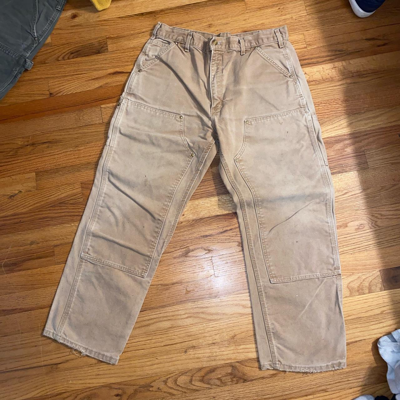 Carhartt double knees super faded carhartt doubles... - Depop