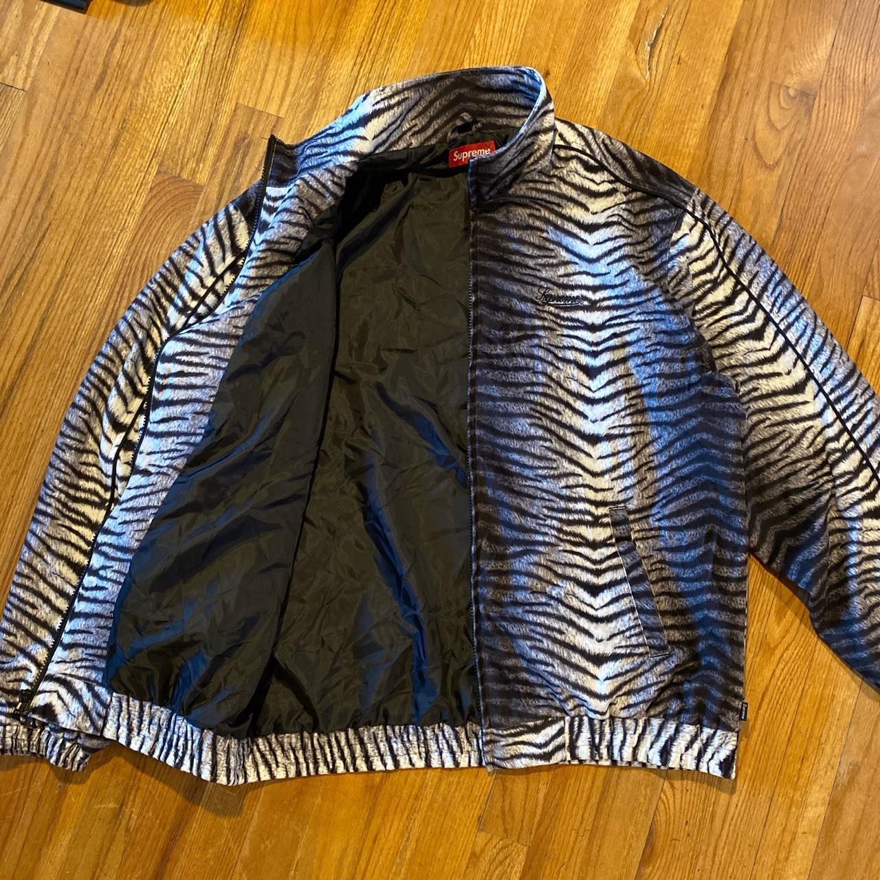 Supreme tiger tripe track jacket. Ss2018 white and... - Depop