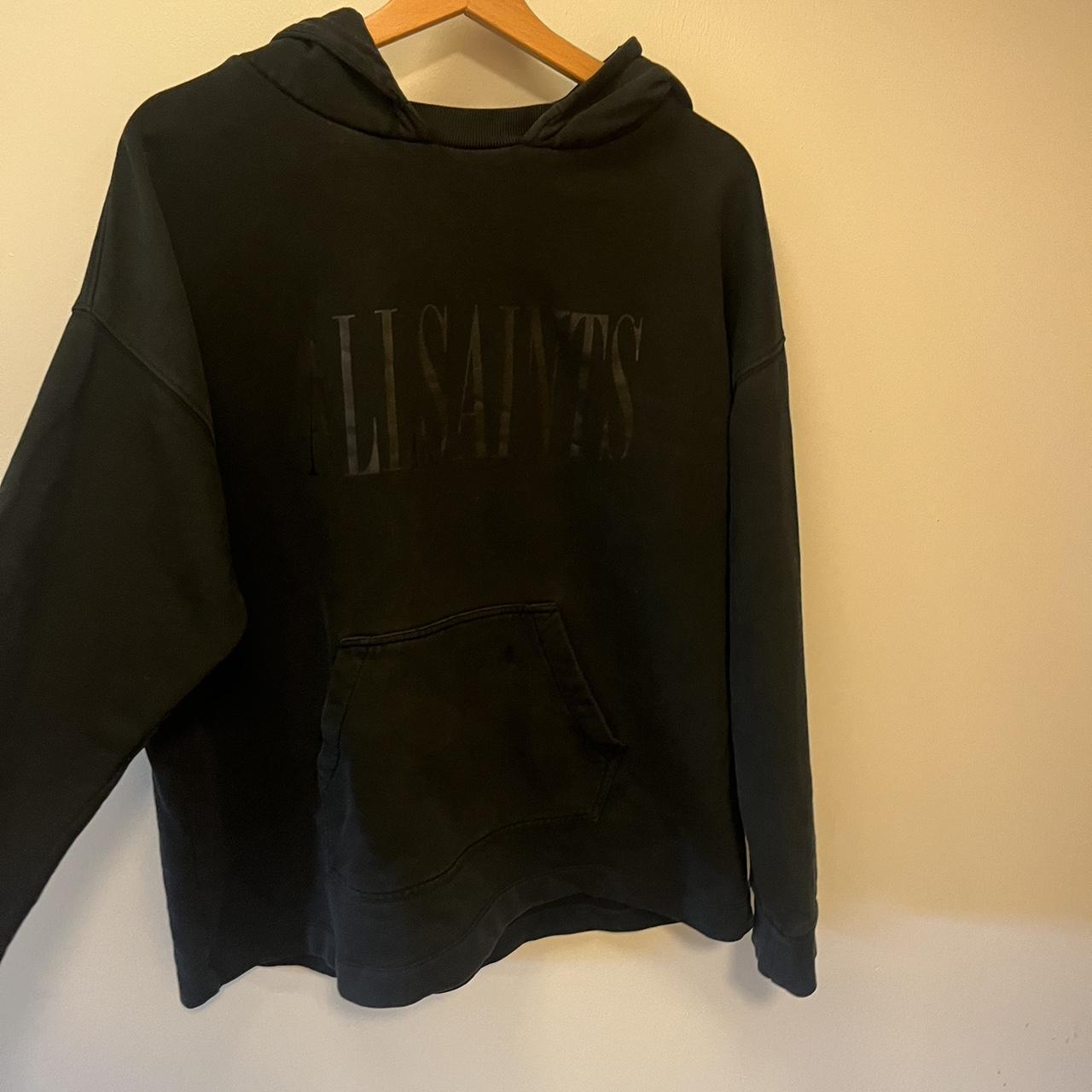 Black authentic all saints hoodie In perfect... - Depop