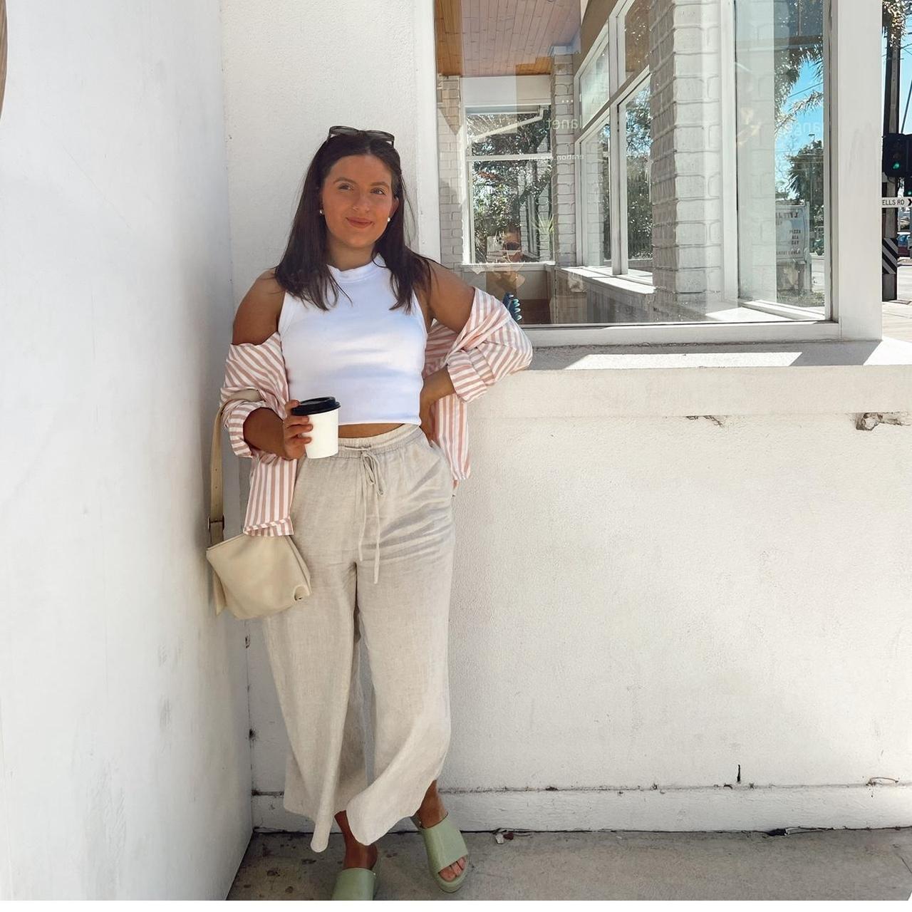 Perfect stranger linen pants size 8 - Depop