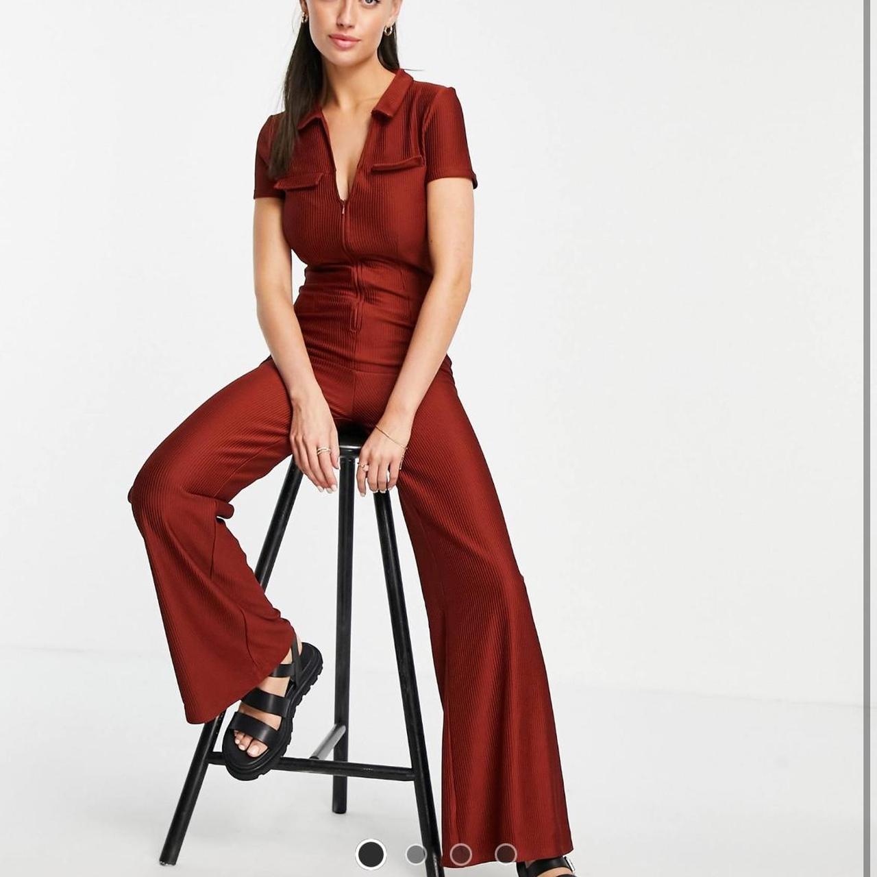 ASOS flared jumpsuit/ boiler suit Worn a few times.... - Depop