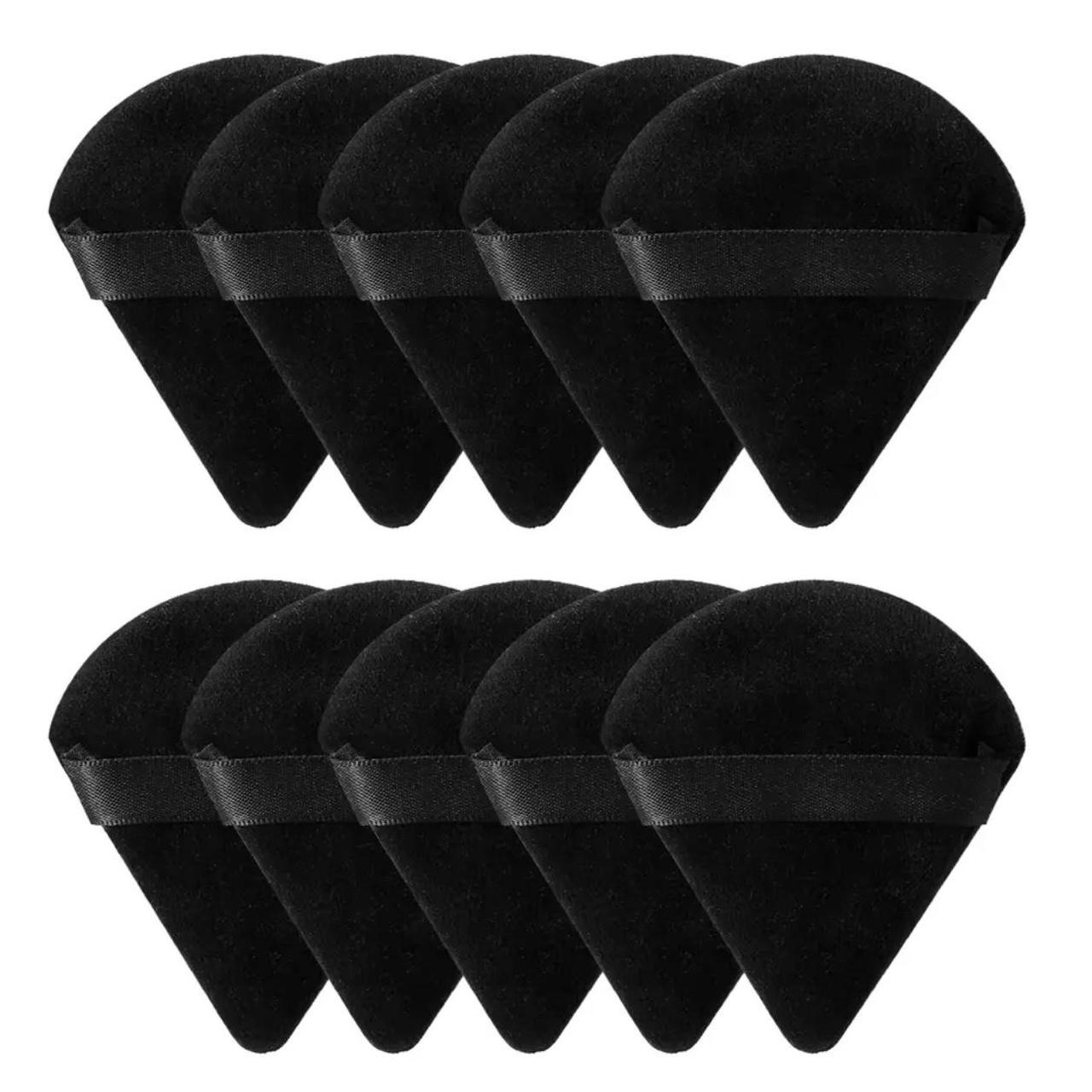 Mini velvet powder puff triangle powder puff sponge... - Depop