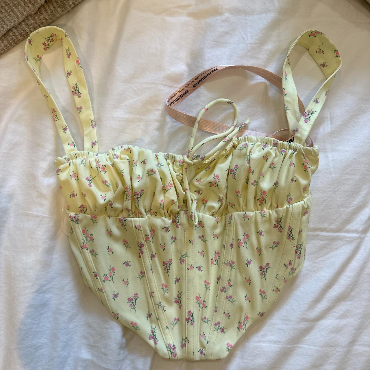 House of CB Yellow Corset Top “Gene” Lemon Corset... - Depop