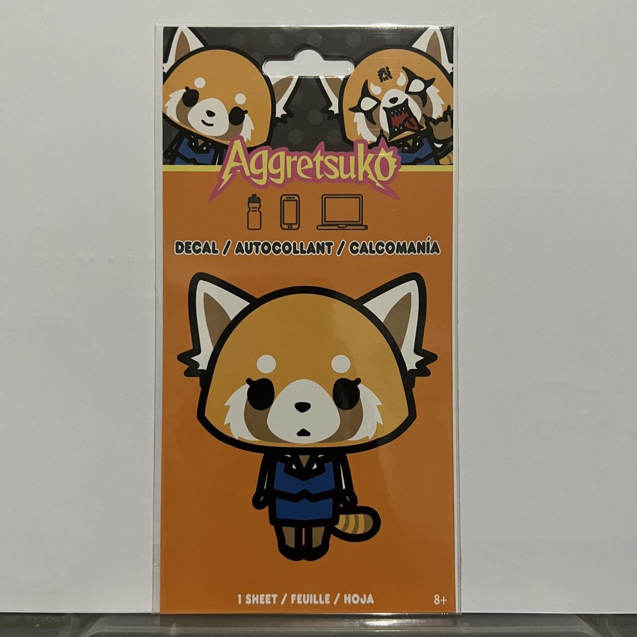aggretsuko decal can be put on bottles, laptops,... - Depop