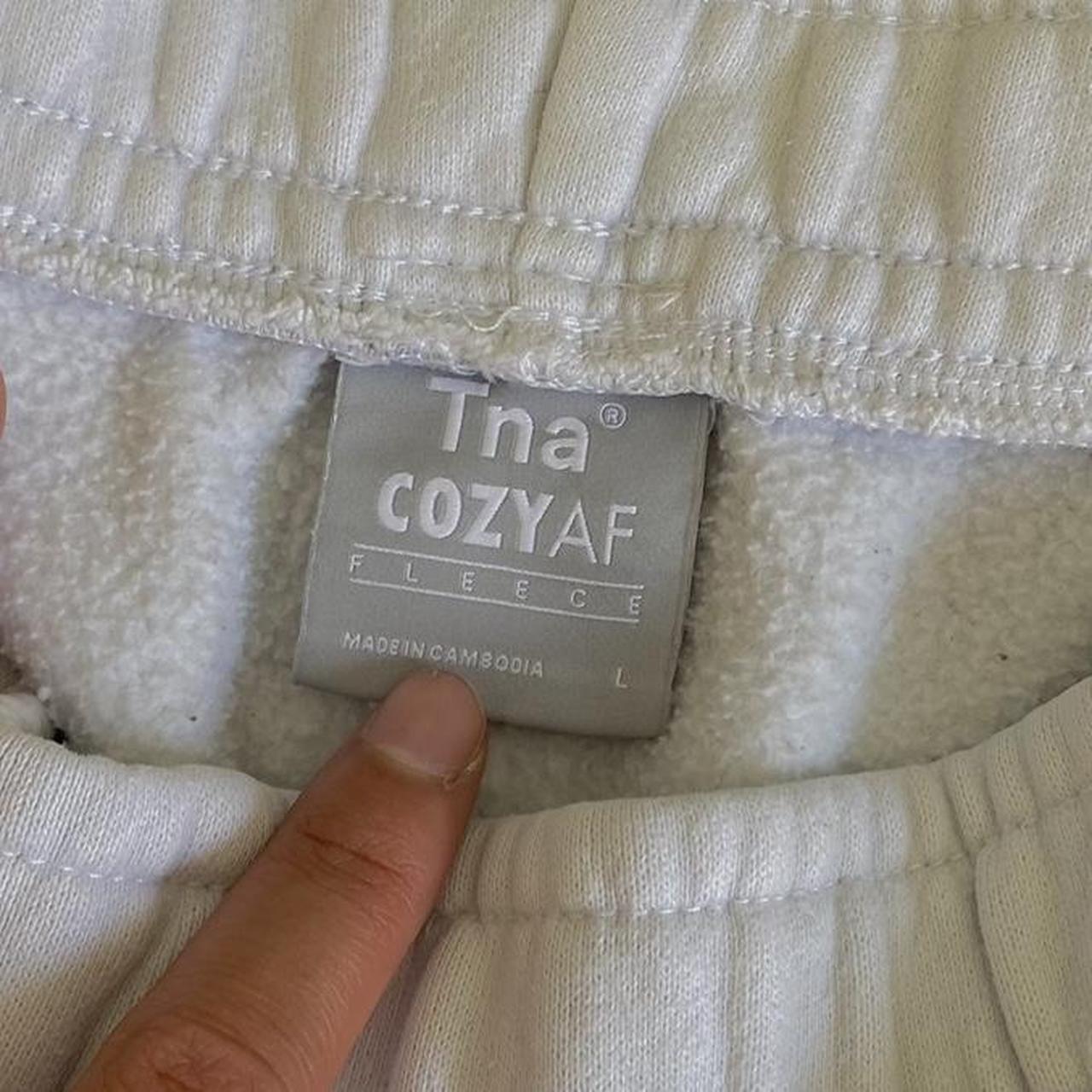 aritzia tna cozy af cargo sweatpants in light... - Depop