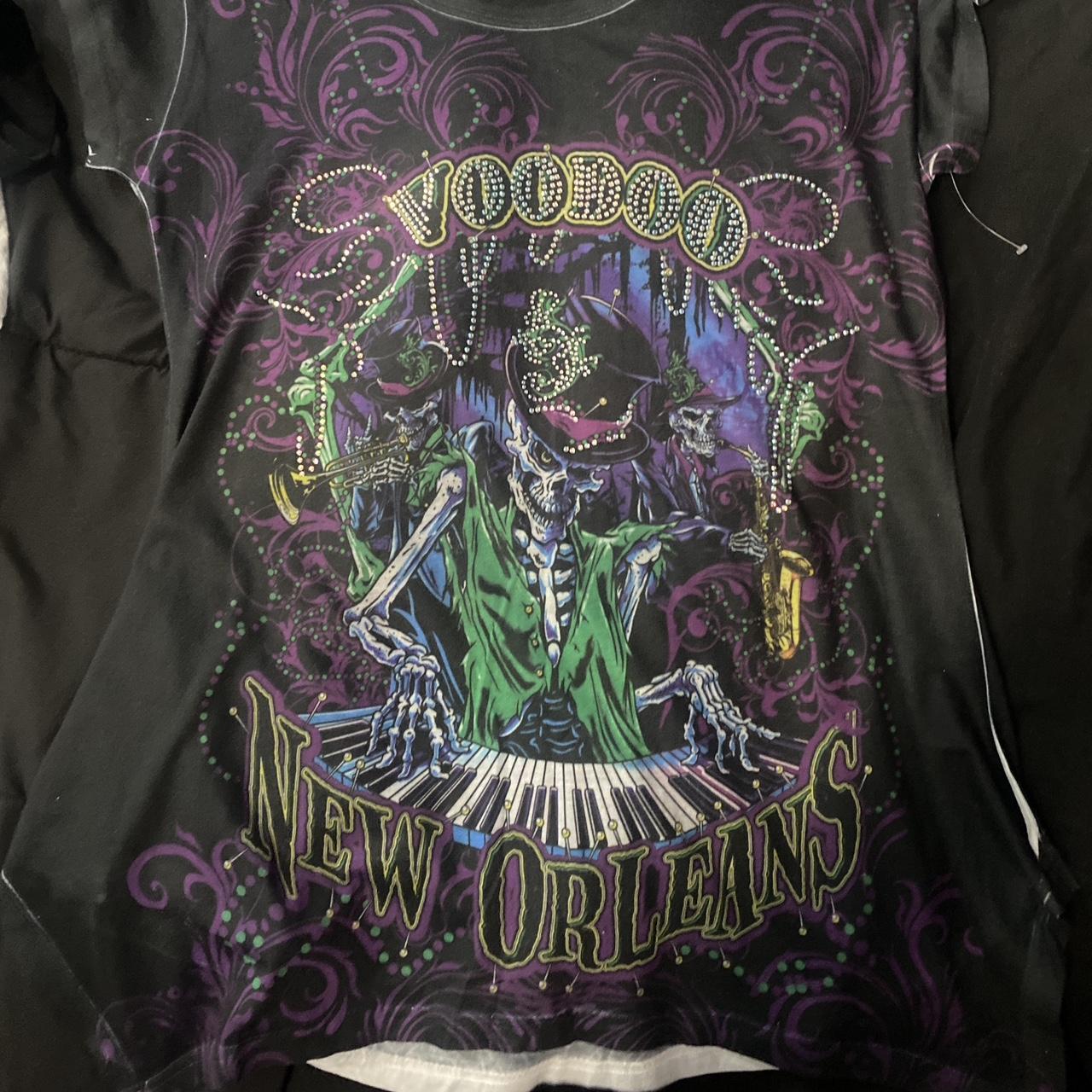 Emo grunge goth y2k rhinestone bling shirt new... - Depop