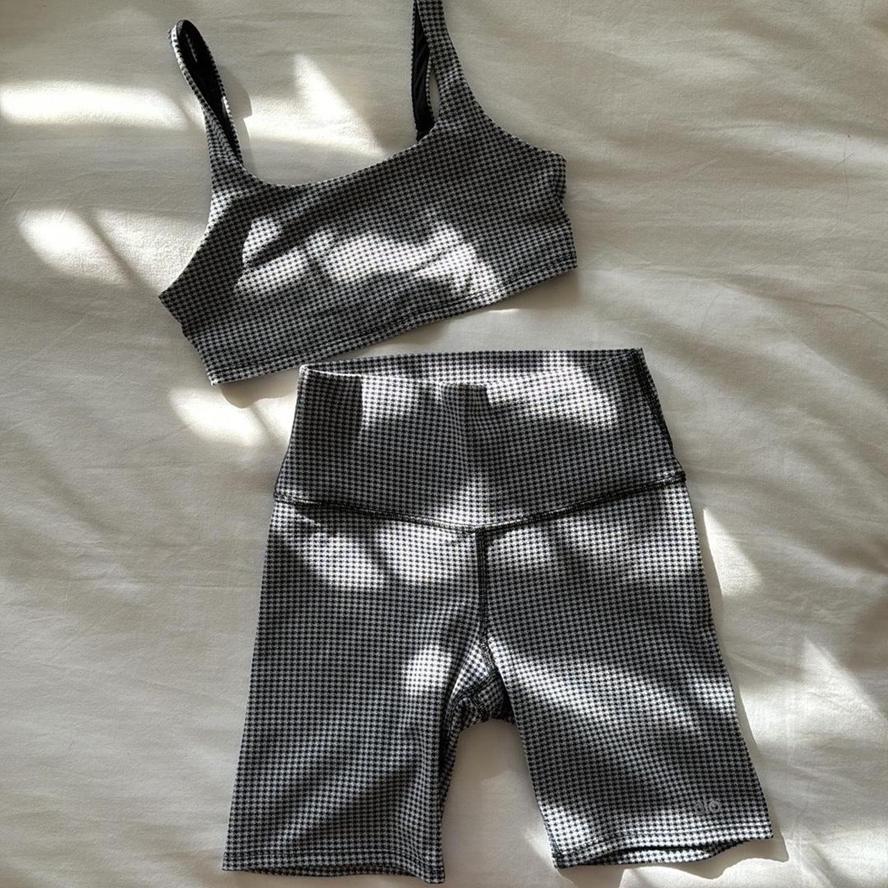 Alo gingham set -both worn a few times -both are... - Depop