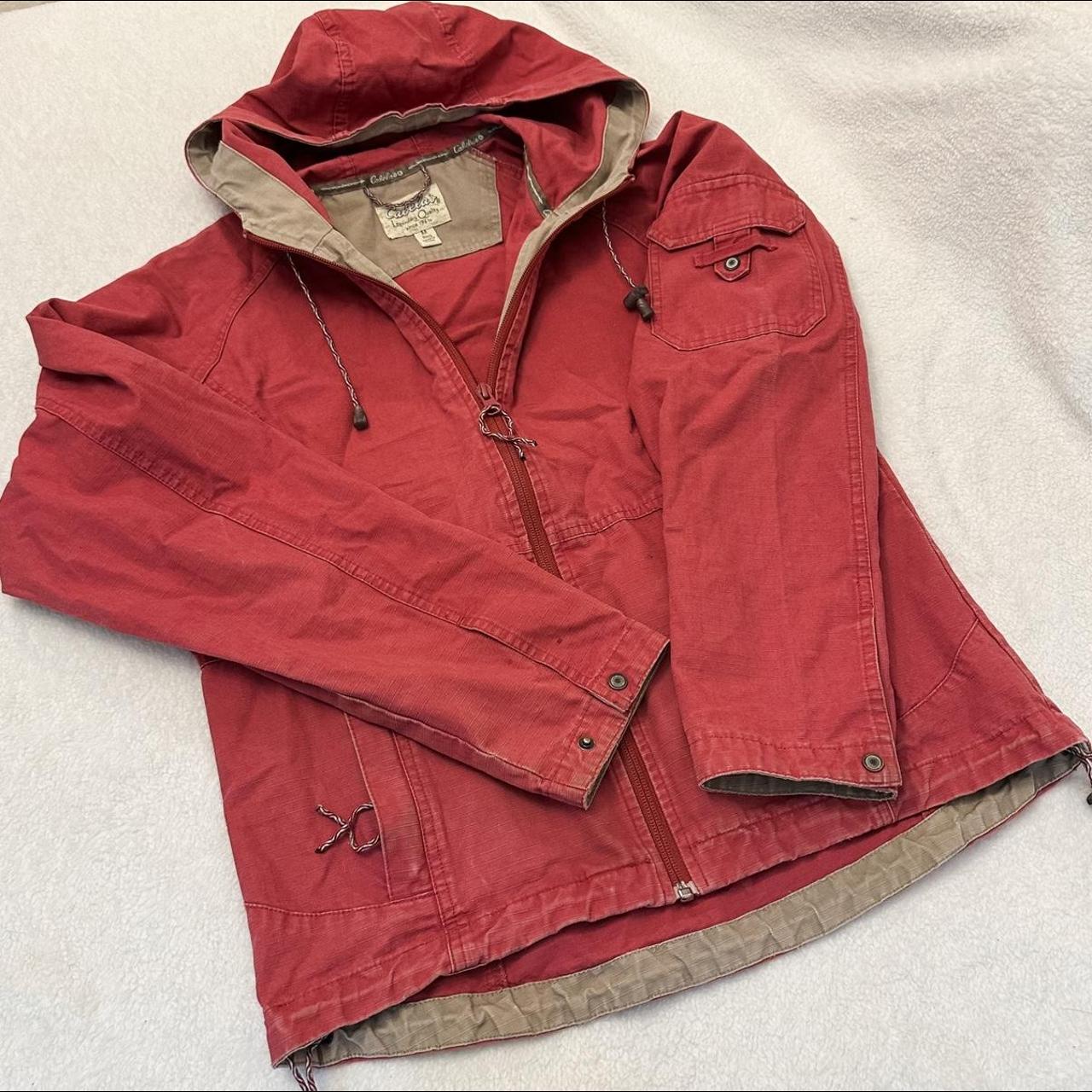 Raspberry Cabela’s jacket. Obsessed with the swirly... - Depop