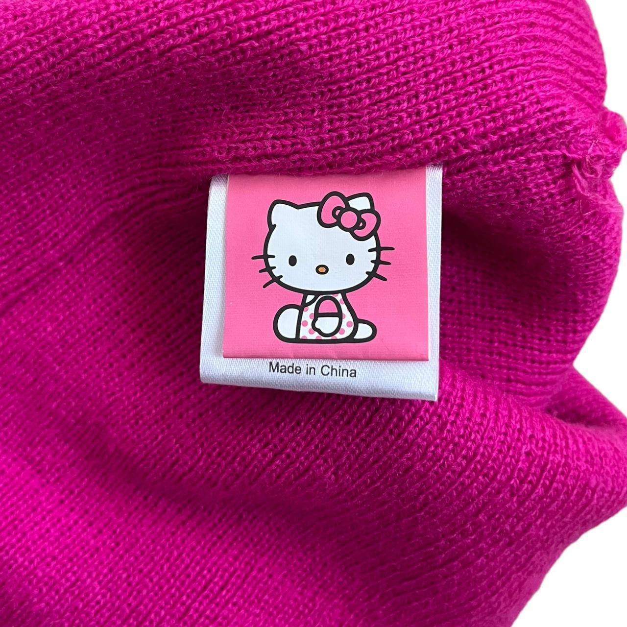 Hello Kitty hot pink star beanie from 2013. Labeled... - Depop