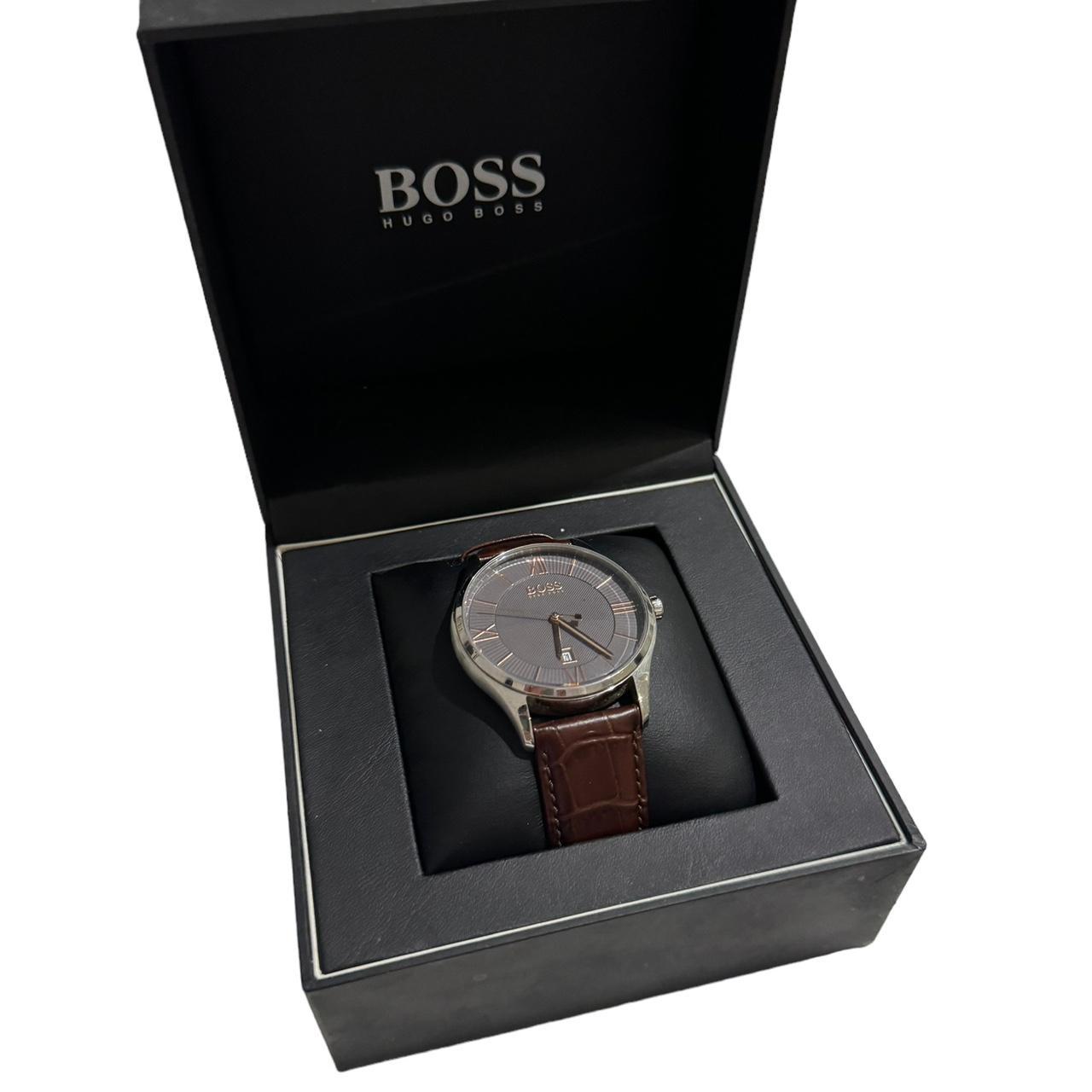 Hugo Boss watch Grey face with bronze hands Never... - Depop