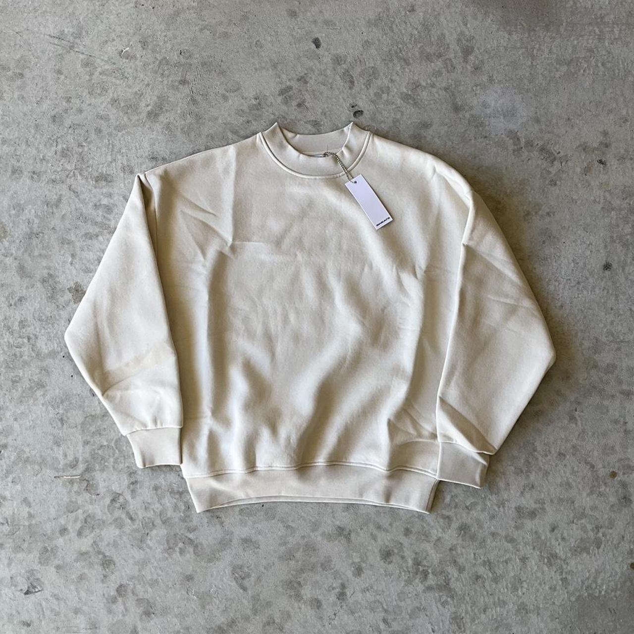 Sweats Collective Crewneck Sweater Oatmeal / Bone /... | Depop