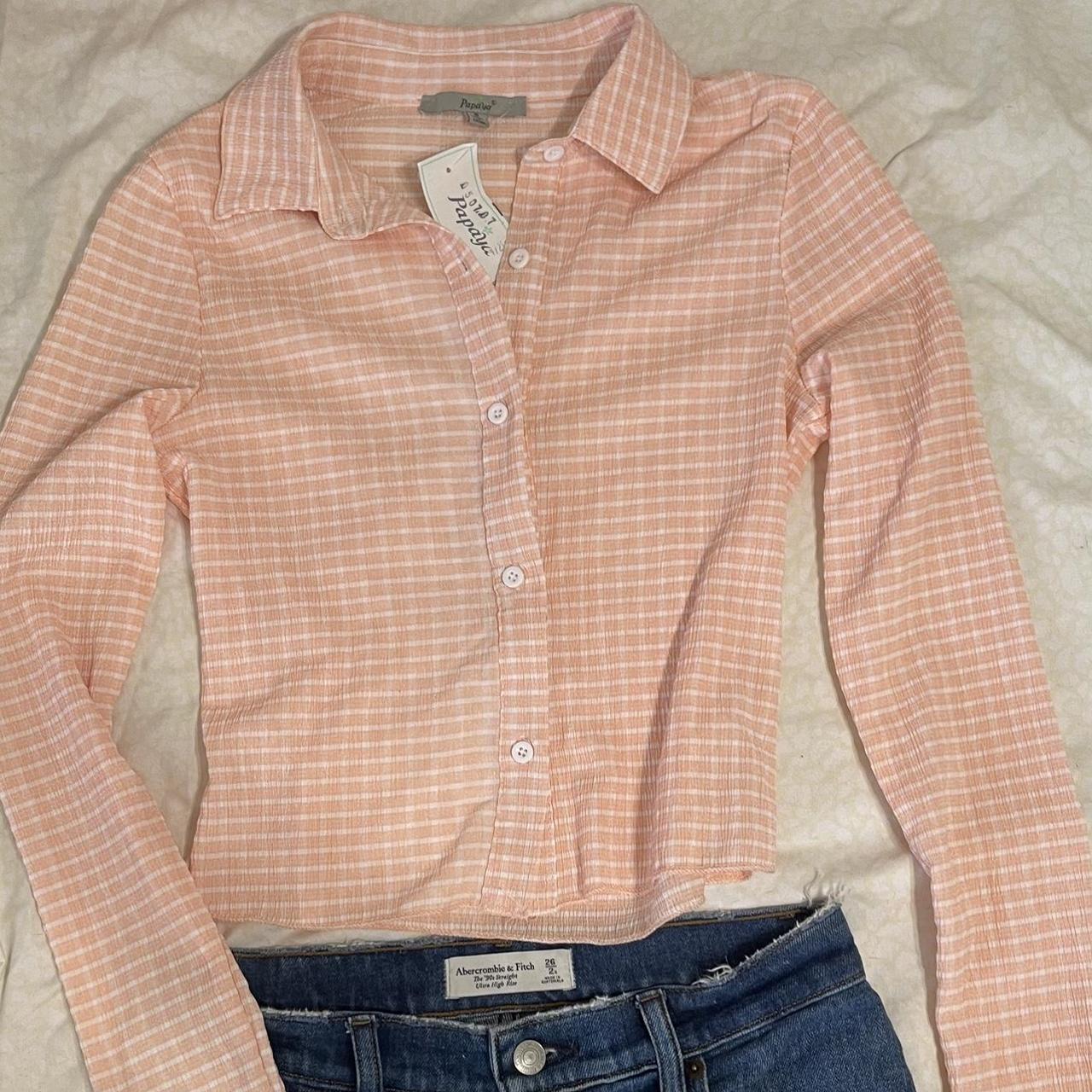 Super cute button up top! Size small brand new with... - Depop