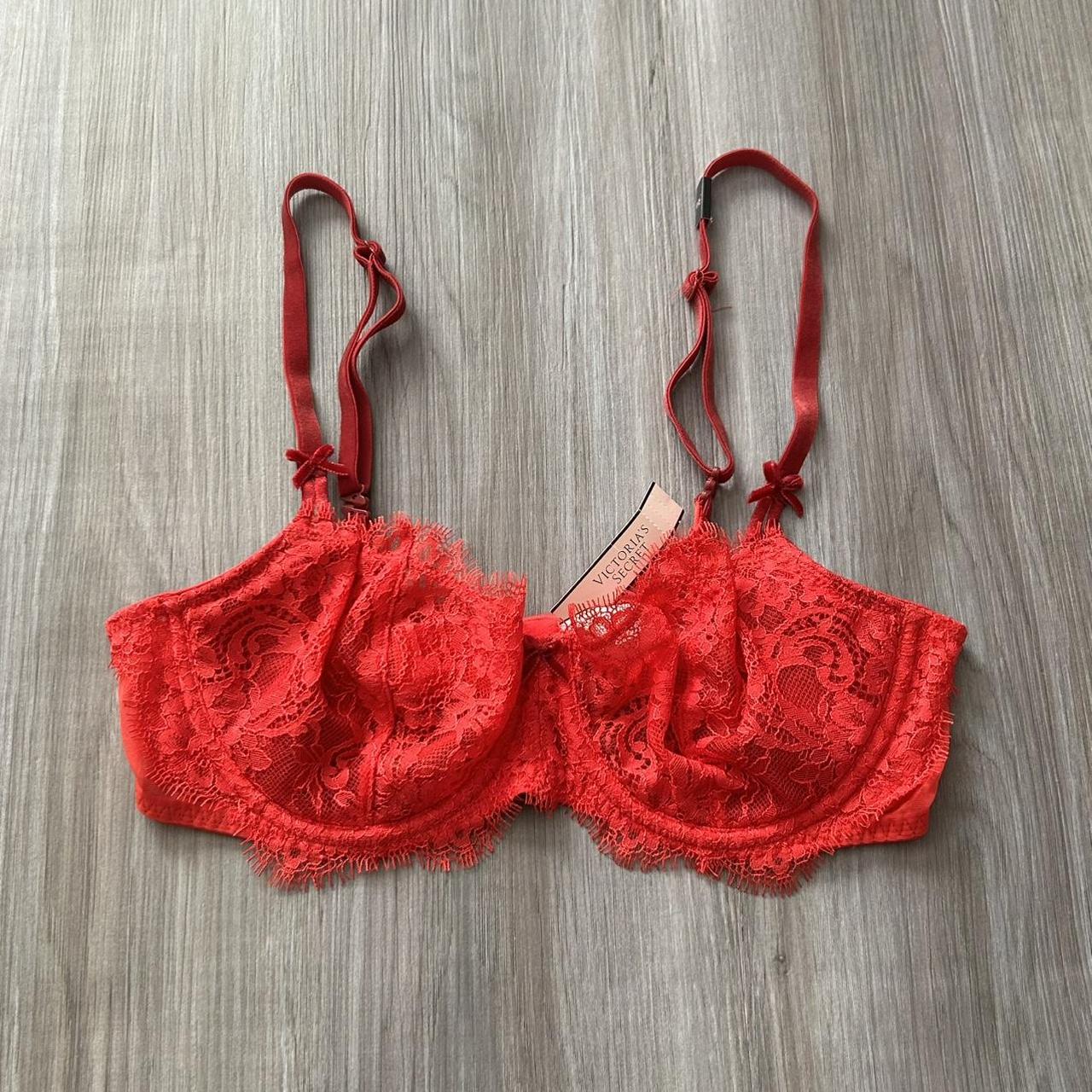 Victoria's Secret red lace bra #new #victoriassecret... | Depop