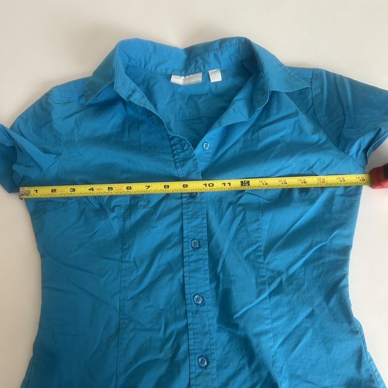 Y2k button-up shirt with a preppy vibe has small... | Depop